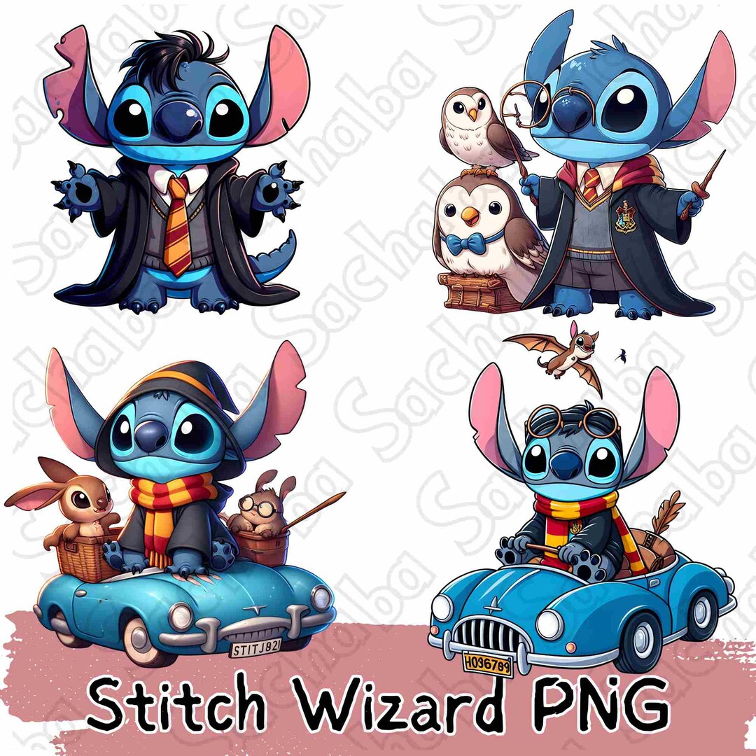Stitch Wi Zard PNG Bundle, Harry Pot Ter Stitch, Stitch Pot Ter ...