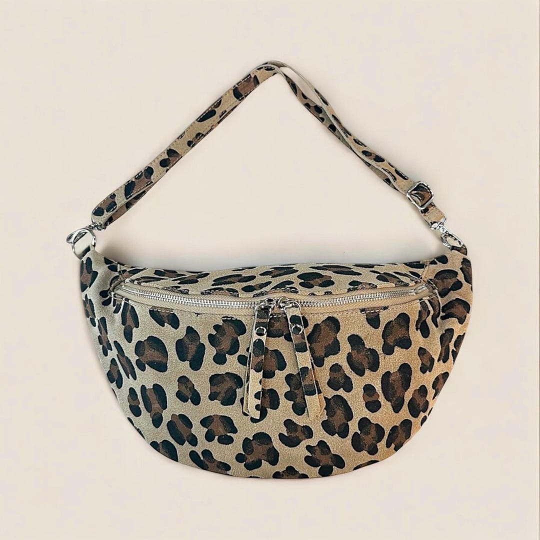 Leopard Bag, Crossbody Bag Leather, Leopard Pattern, Bum Bag Leo, Half ...