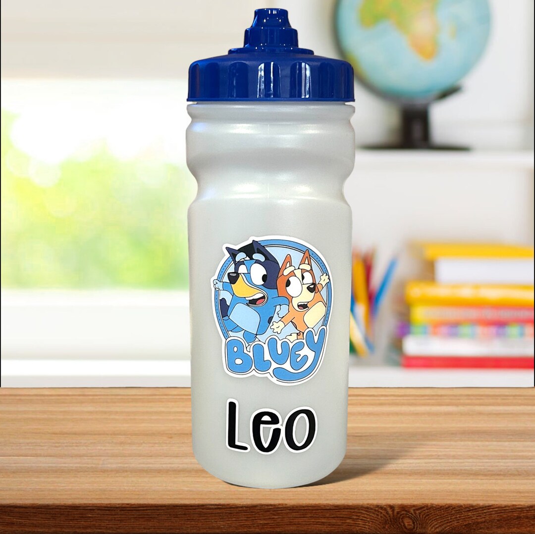 500ml WATER BOTTLE Bluey Inspired No Leaks Lid - Etsy
