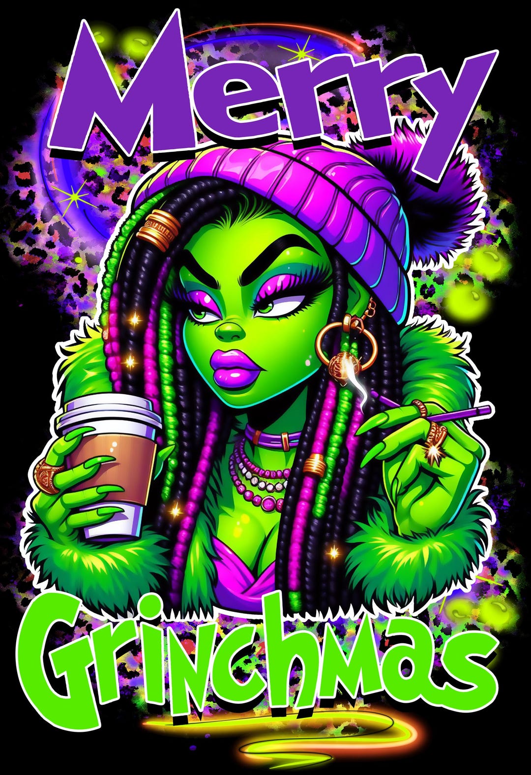 Merry Grinchmas Purple PNG Set | Grinch Christmas Clipart | 7 Sublimation Files | Digital ...
