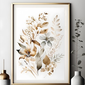 Set of 3 Neutral Watercolor Prints, Minimalist Boho Wall Decor ...
