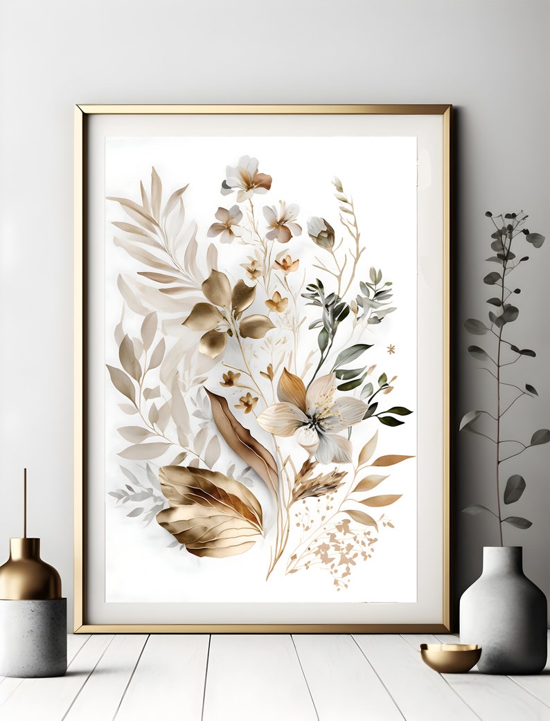 Set of 3 Neutral Watercolor Prints, Minimalist Boho Wall Decor ...