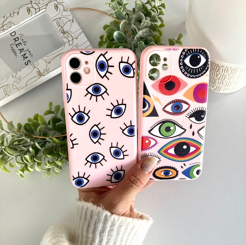 Eyes Blue Evil Print/ Hypebeast Aesthetic iPhone Case/ Talisman Amulet ...
