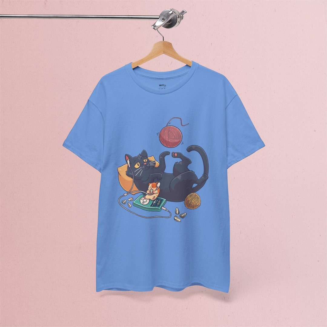 Ralaxing Cat T-shirt | Cute Cat Shirt, Music Shirt, Cat Shirt, Cool Cat ...