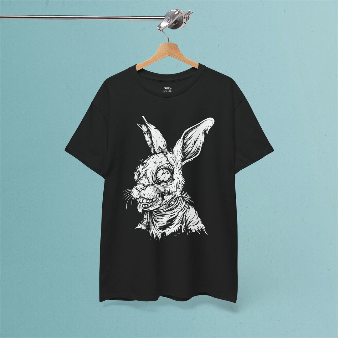 Creepy Rabbit T-shirt | Weirdcore Shirt, Zombie Shirt, Grunge Clothing ...
