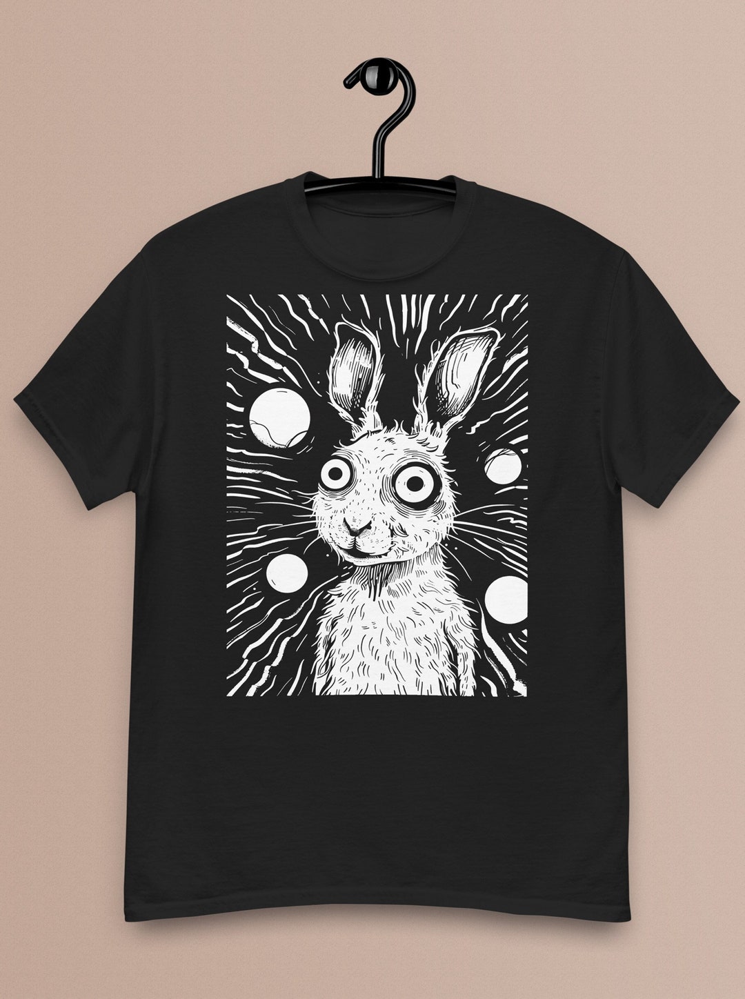 Hypnotic Rabbit T-shirt Dark Aesthetic, Weirdcore Shirt, Crust Punk ...