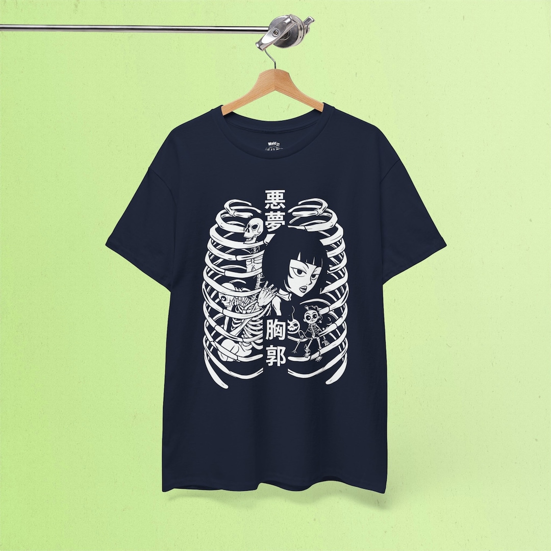 Ribcage T-shirt Anime Shirt, Skeleton Shirt, Skull Shirt, Weirdcore ...