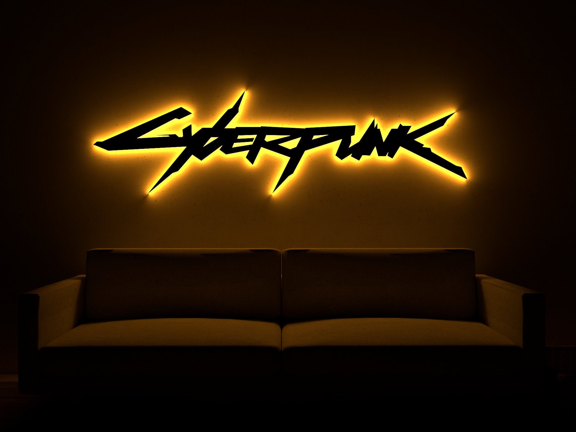 Cyberpunk Sign, Cyber Decor, 2077 Art, Afterlife, CD Projekt Red, Led ...