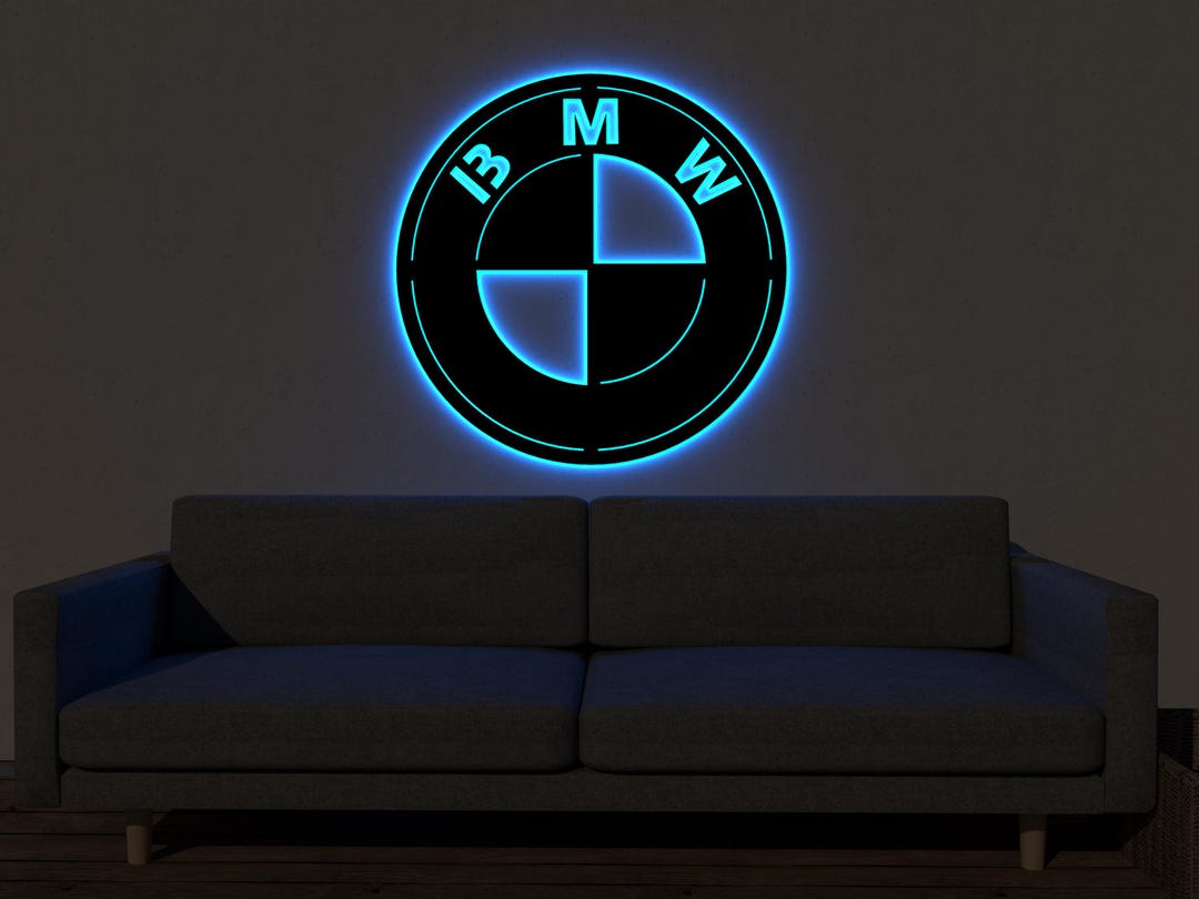 BMW LED Wall Art, BMW Logo Neon Sign, Car Garage Decor, Man Cave Gift ...
