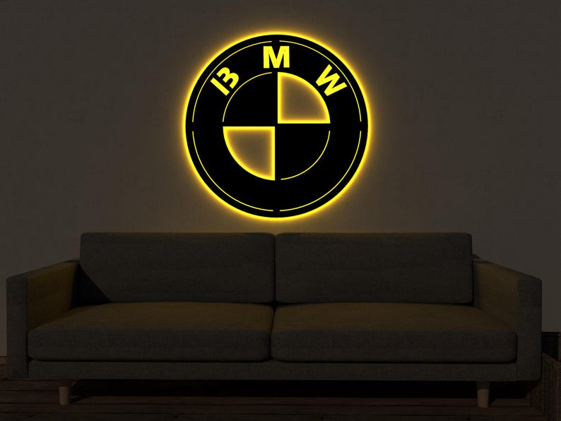 BMW LED Wall Art, BMW Logo Neon Sign, Car Garage Decor, Man Cave Gift ...