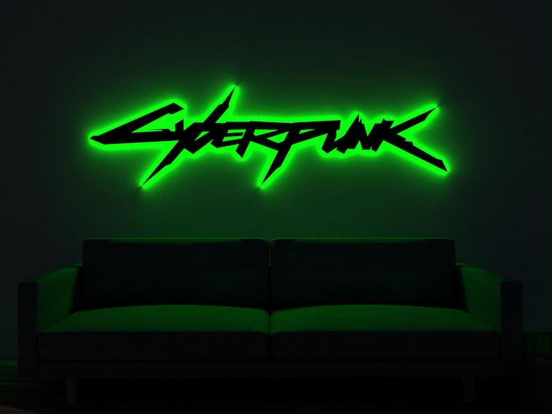 Cyberpunk LED Sign, Gaming Room Wall Art, Sci-fi Neon Style Decor ...