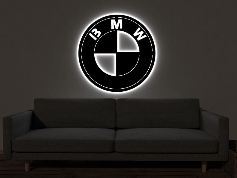 BMW LED Wall Art, BMW Logo Neon Sign, Car Garage Decor, Man Cave Gift ...