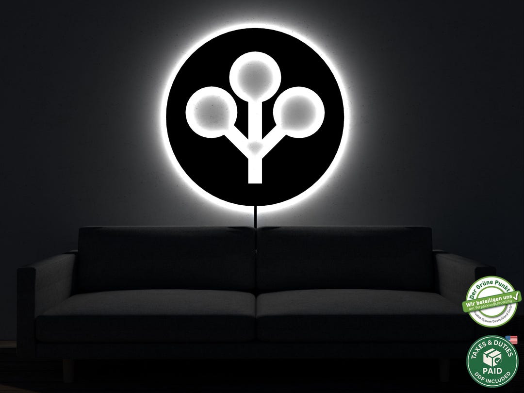 Arasaka Logo LED Sign, Cyberpunk Round Wall Art, Sci-fi Corporate Decor ...