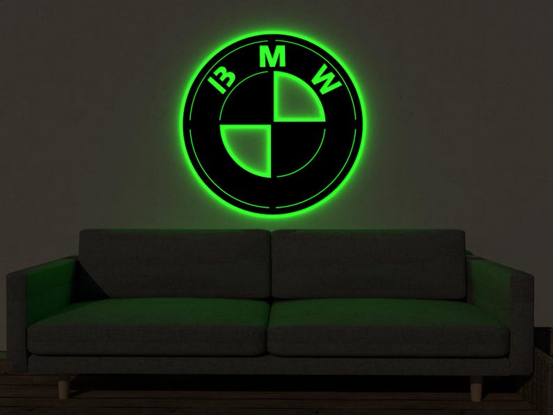 BMW LED Wall Art, BMW Logo Neon Sign, Car Garage Decor, Man Cave Gift ...