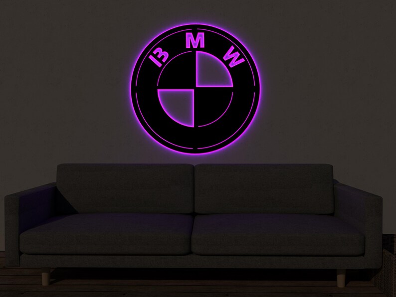 BMW LED Wall Art, BMW Logo Neon Sign, Car Garage Decor, Man Cave Gift ...