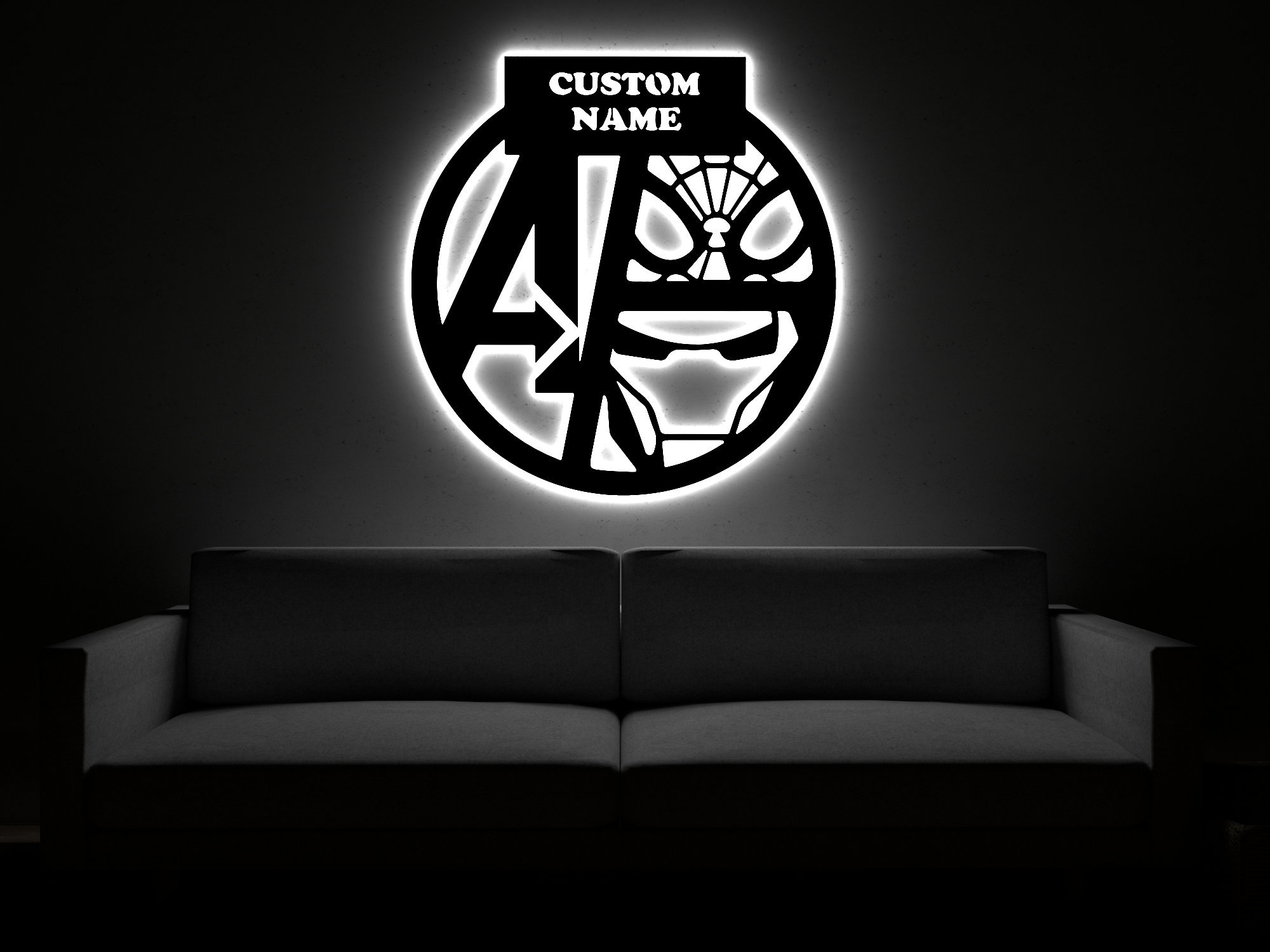 Super Heroes Sign, Avengers Assemble Logo, Avengers Gift, Avengers Art ...