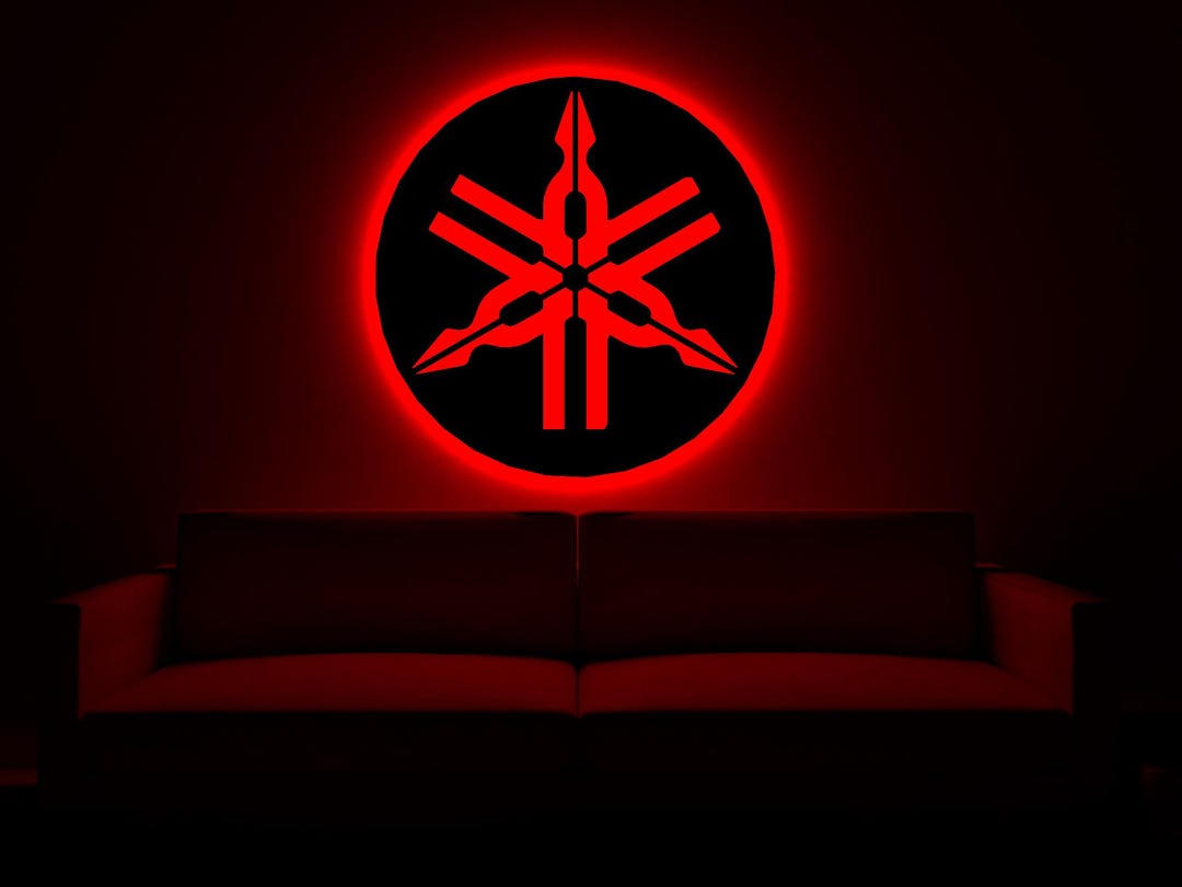 Yamaha LED Sign, Logo Wall Art, Lighted Garage Decor, Motorcycle Brand ...