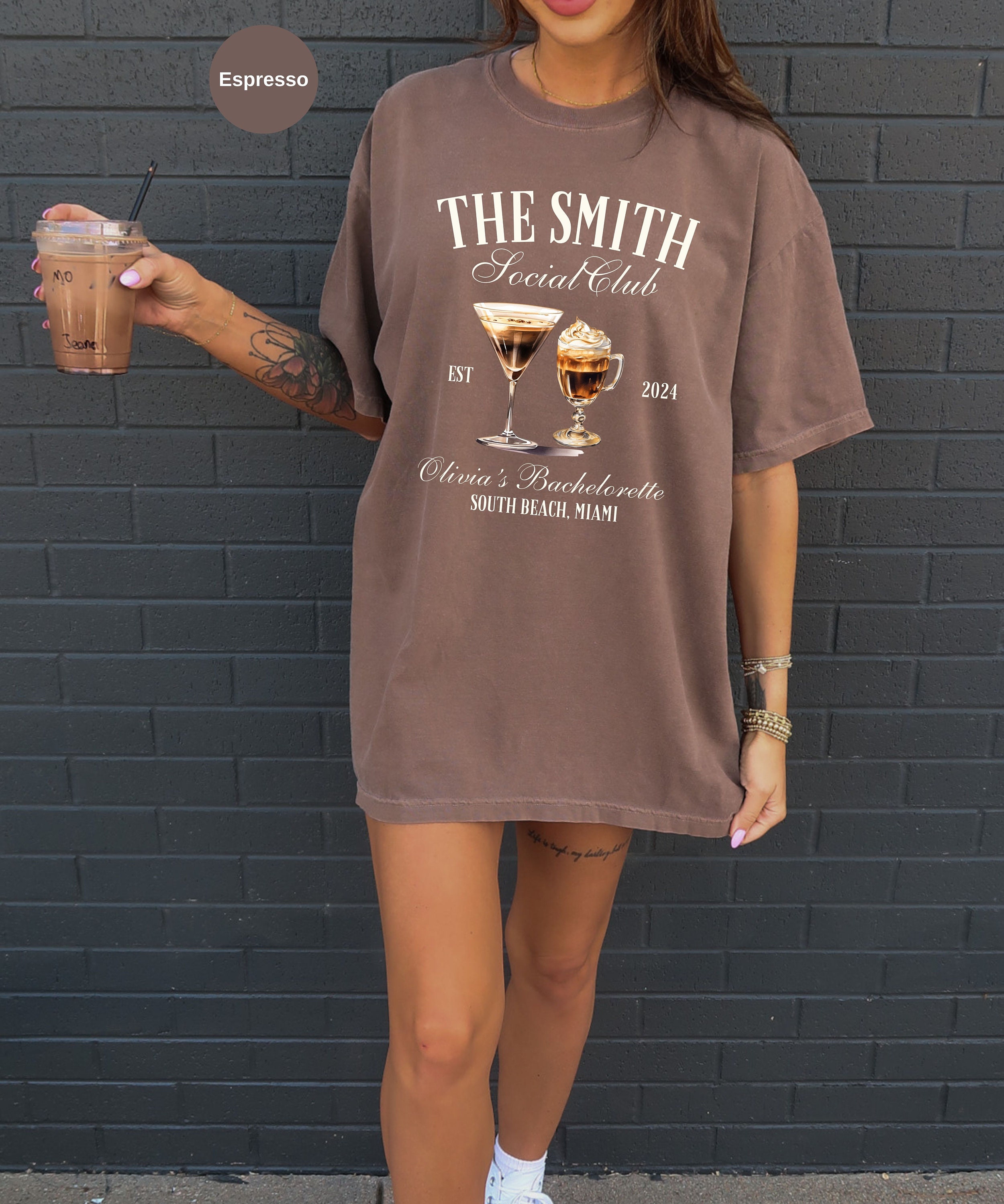 Signature Drinks Shirt, Luxury Bachelorette Merch, Custom Name Tee ...