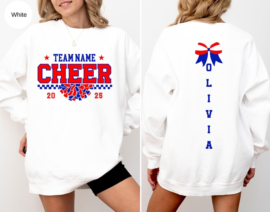 Custom Cheer Team Sweatshirt: Personalized Cheerleader Gift - Etsy