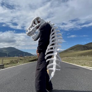 T-rex Skeleton Flax Outfit: EDM Dinosaur Rave Clothes - Etsy