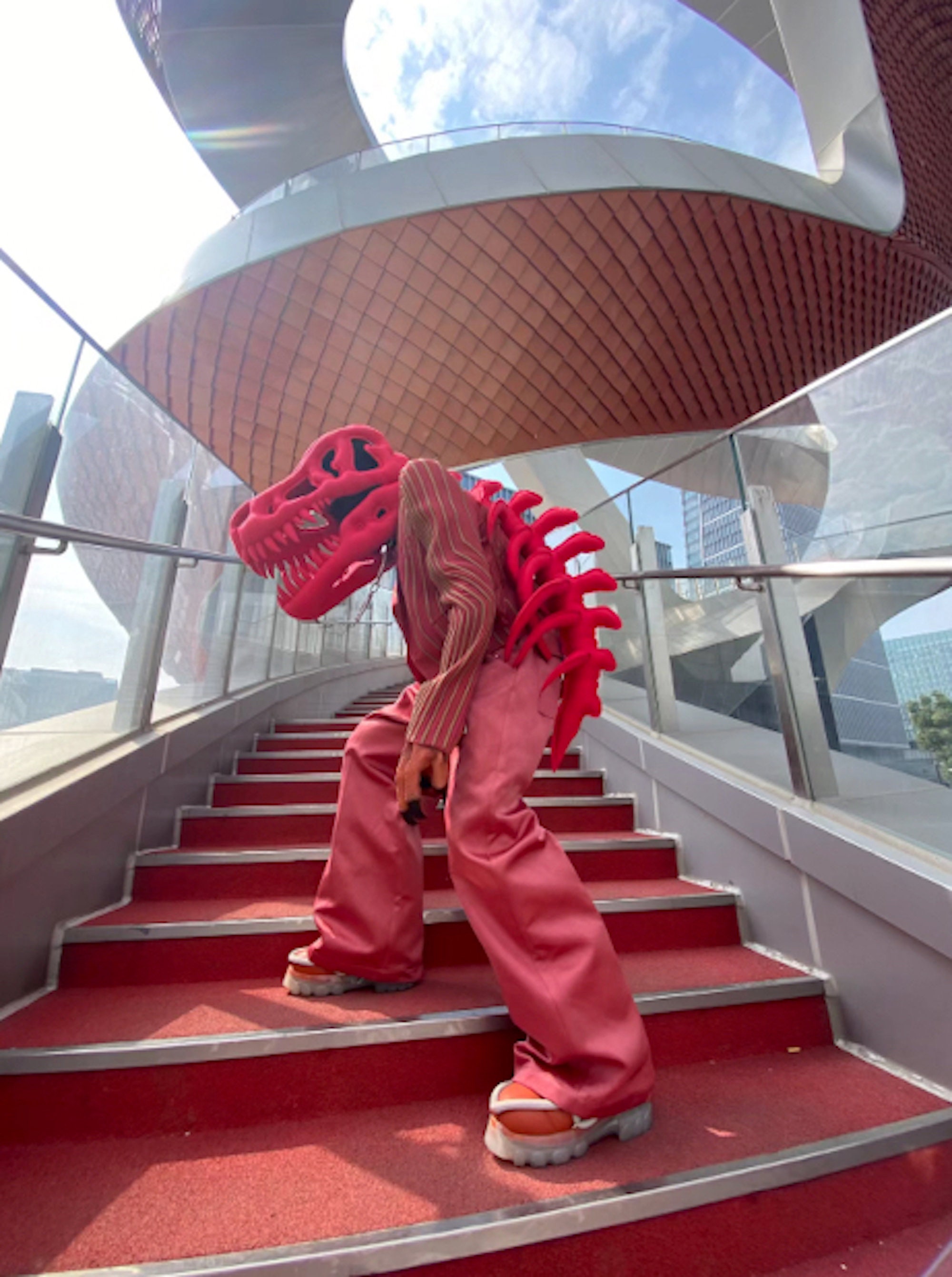 Crimson Rex T-rex Skeleton Red Flax Cloth: Lost Lands Rave Outfit - Etsy