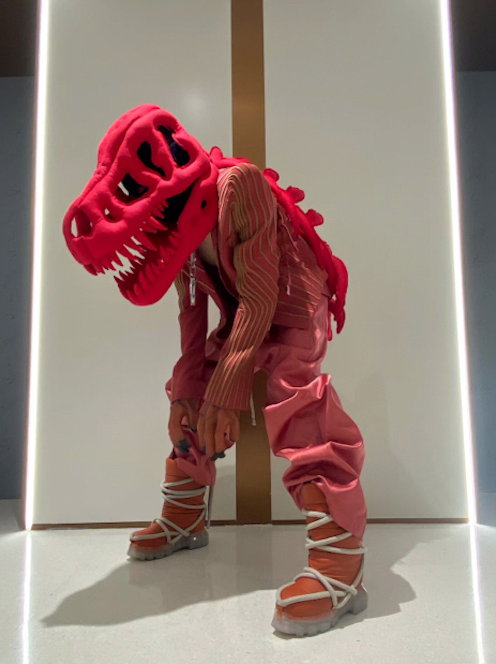 Crimson Rex T-rex Skeleton Red Flax Cloth: Lost Lands Rave Outfit - Etsy