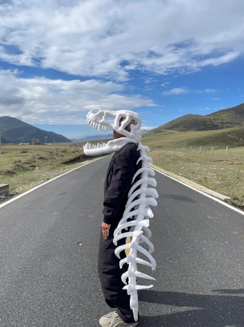 T-rex Skeleton Flax Outfit: EDM Dinosaur Rave Clothes - Etsy