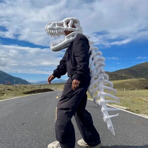 T-rex Skeleton Flax Outfit: EDM Dinosaur Rave Clothes - Etsy