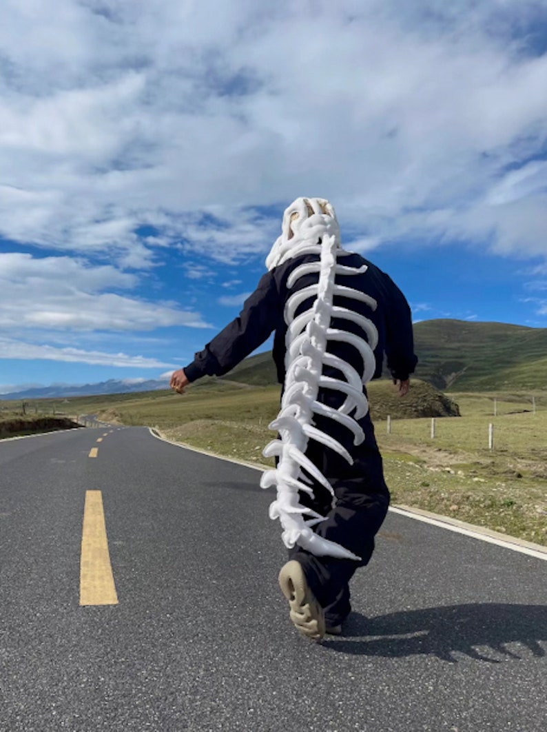 T-rex Skeleton Flax Outfit: EDM Dinosaur Rave Clothes - Etsy