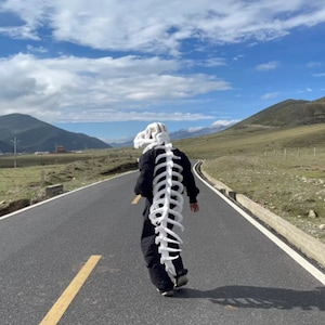 T-rex Skeleton Flax Outfit: EDM Dinosaur Rave Clothes - Etsy