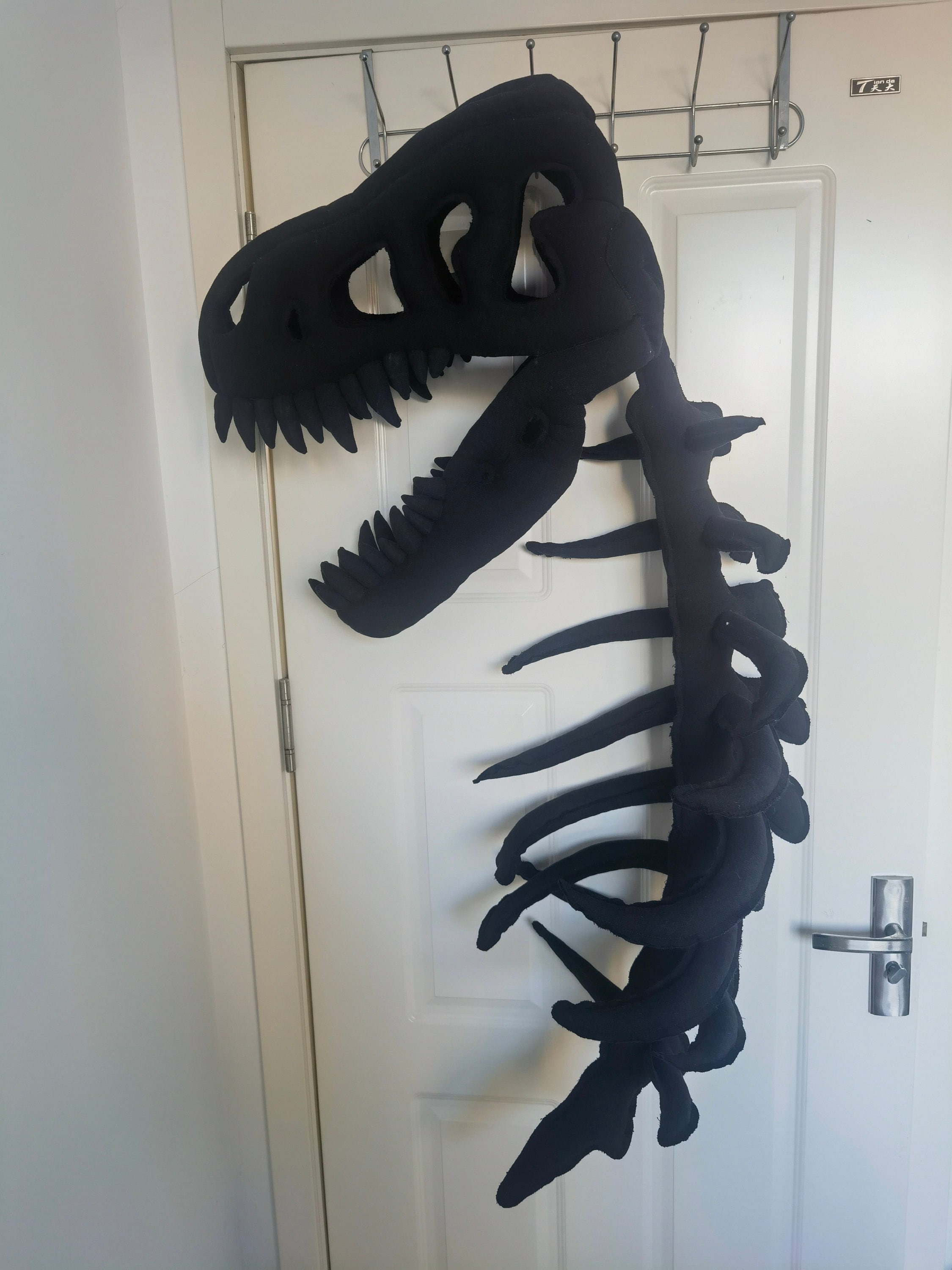 Fossilized Fury: Tyrannosaurus Rex Skeleton Black Cloth A Prehistoric ...