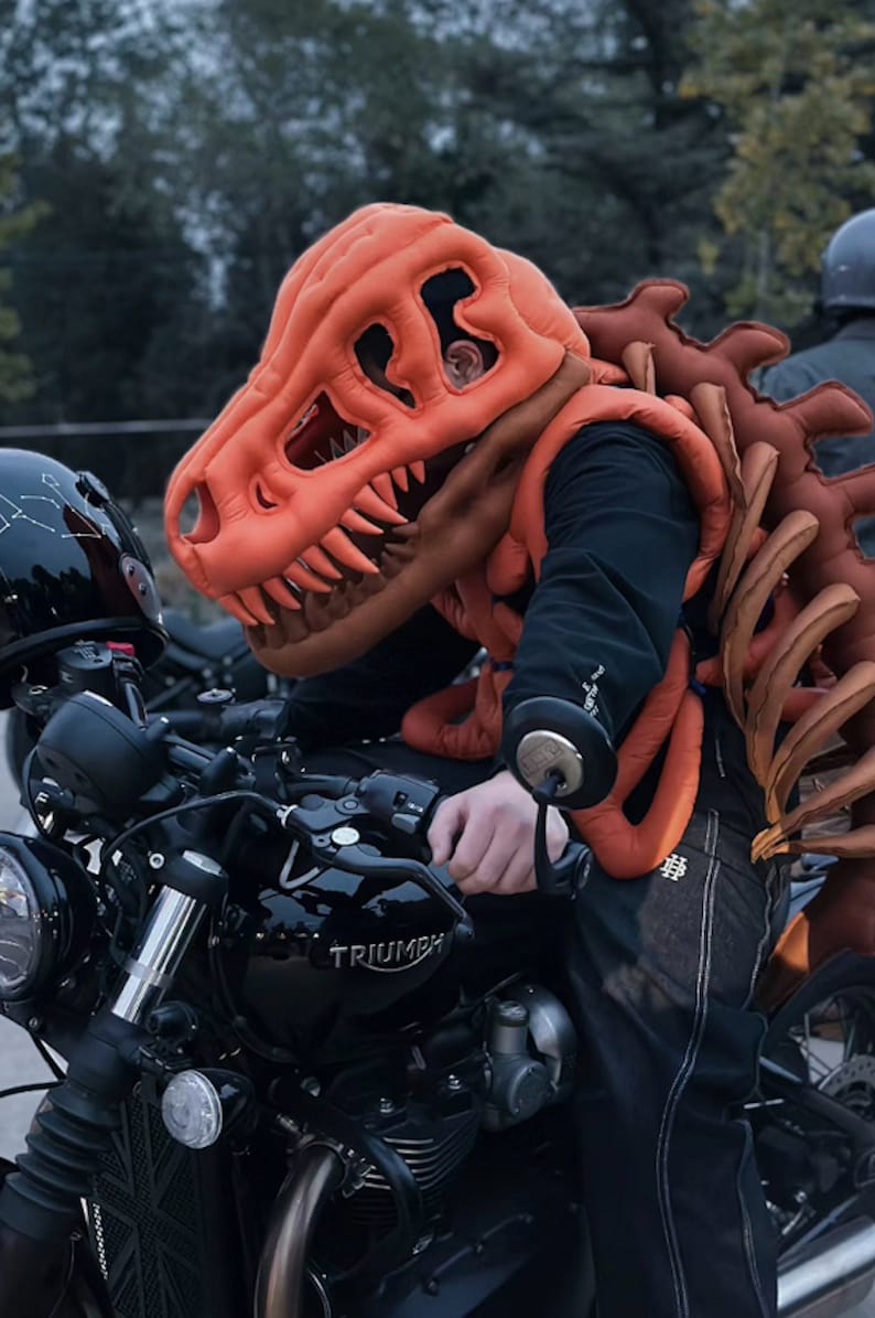 Ancient Aura: Tyrannosaurus Rex Skeleton Orange Cloth A Prehistoric ...