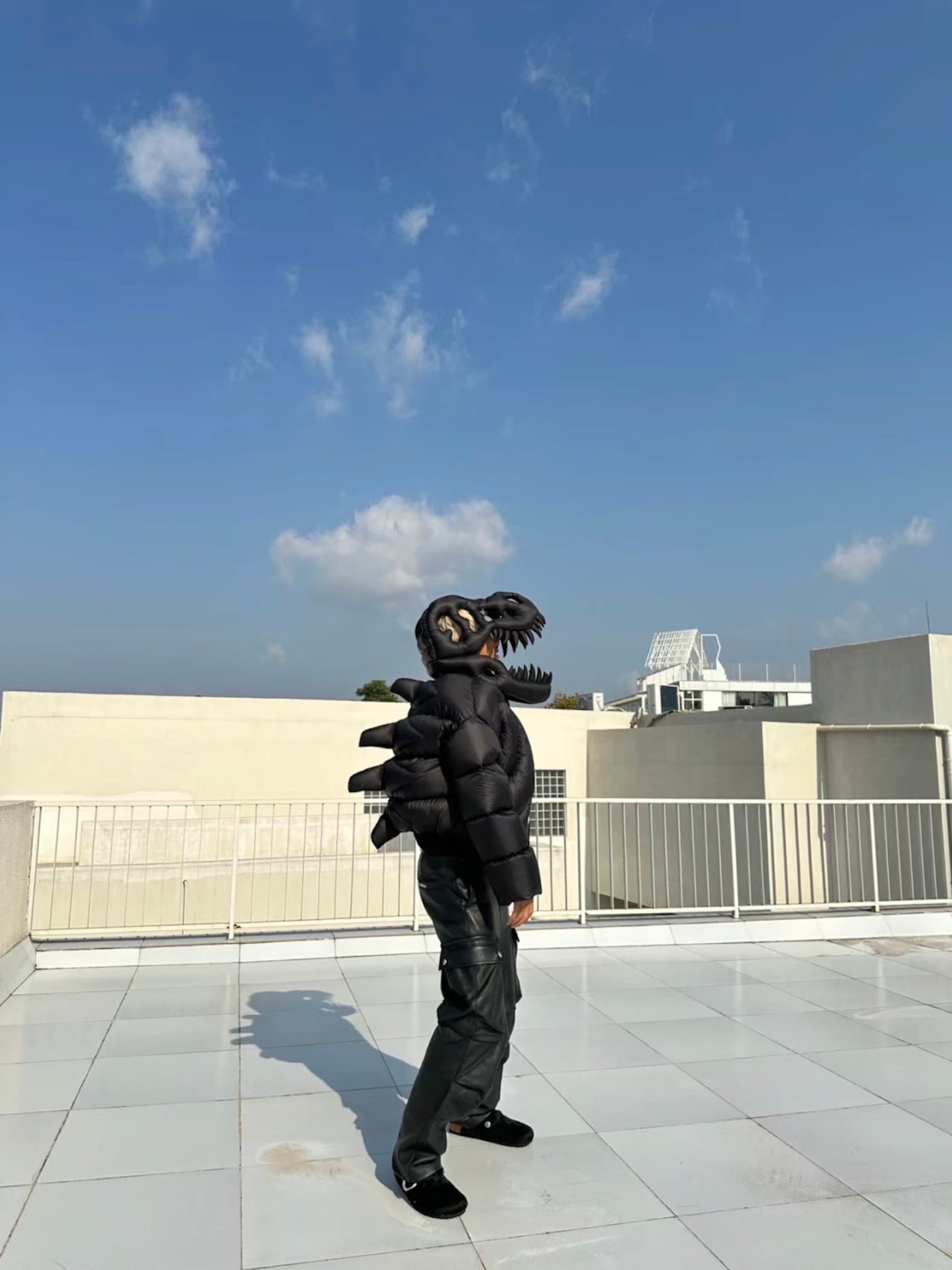 Frozen Fossil: T-rex Skeleton Black Down Jacket - A Prehistoric ...