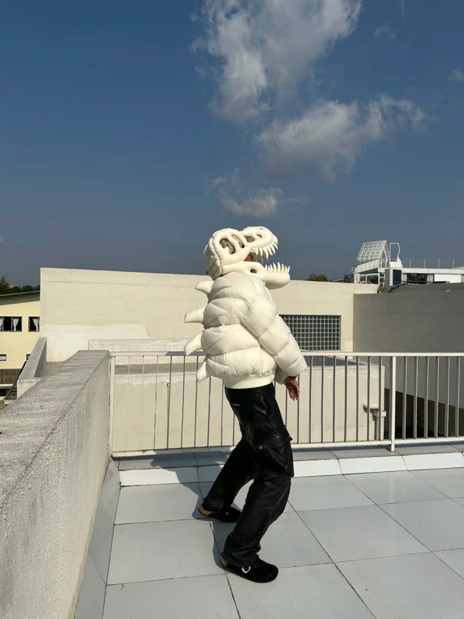 Frozen Fossil: T-rex Skeleton White Down Jacket - A Prehistoric ...