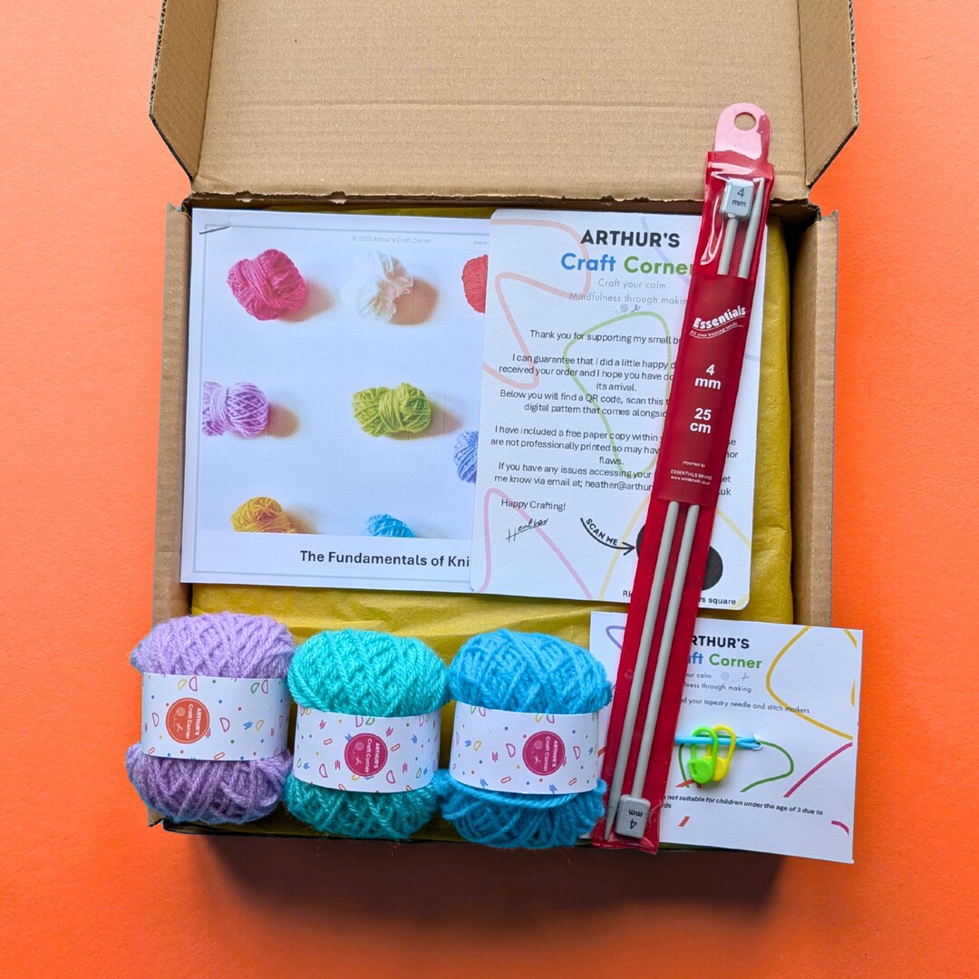 Knitting Starter Kit: Easy Learn-to-knit With Video Tutorials - Etsy
