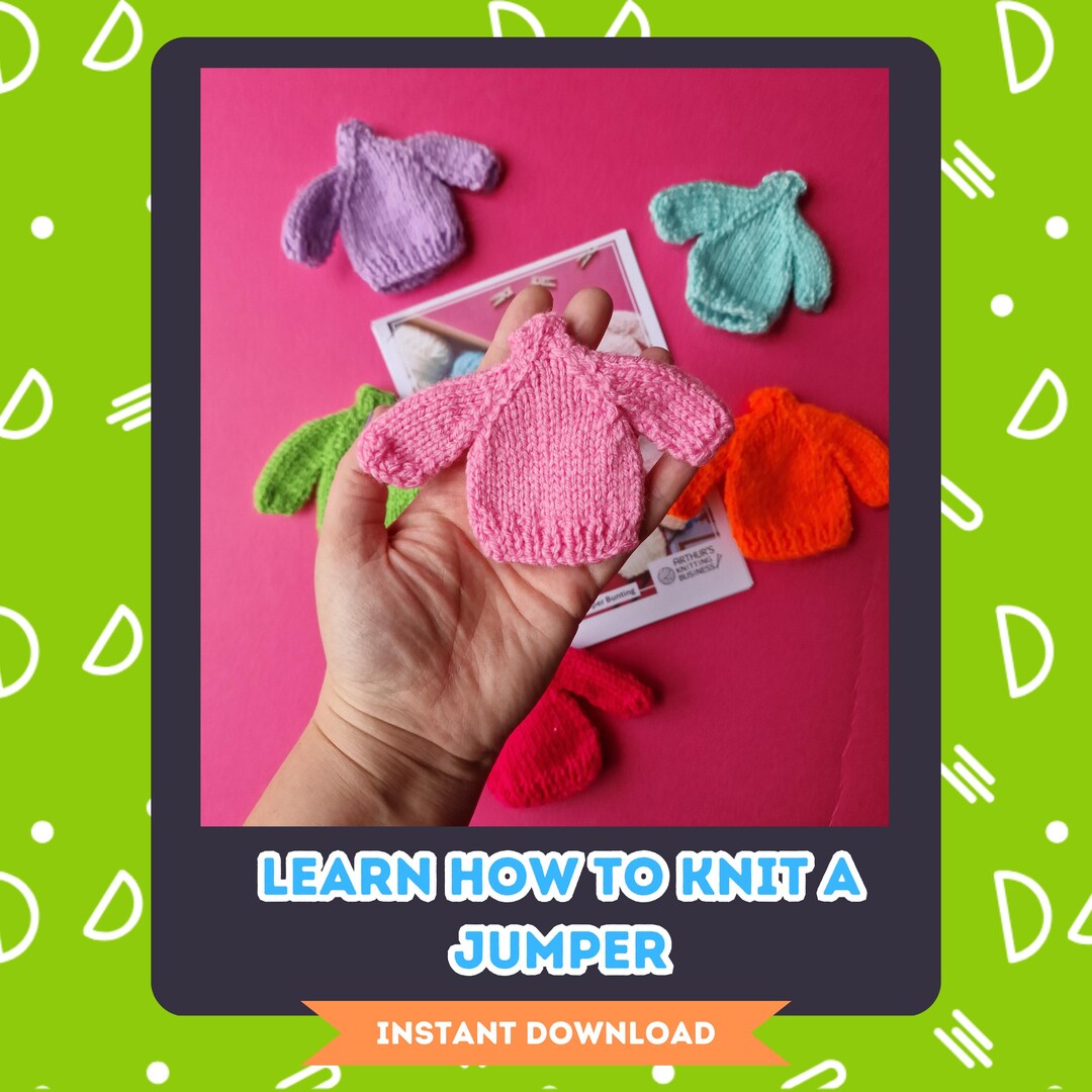Mini Jumper Knitting Pattern: Bunting & Home Decoration (PDF Pattern ...