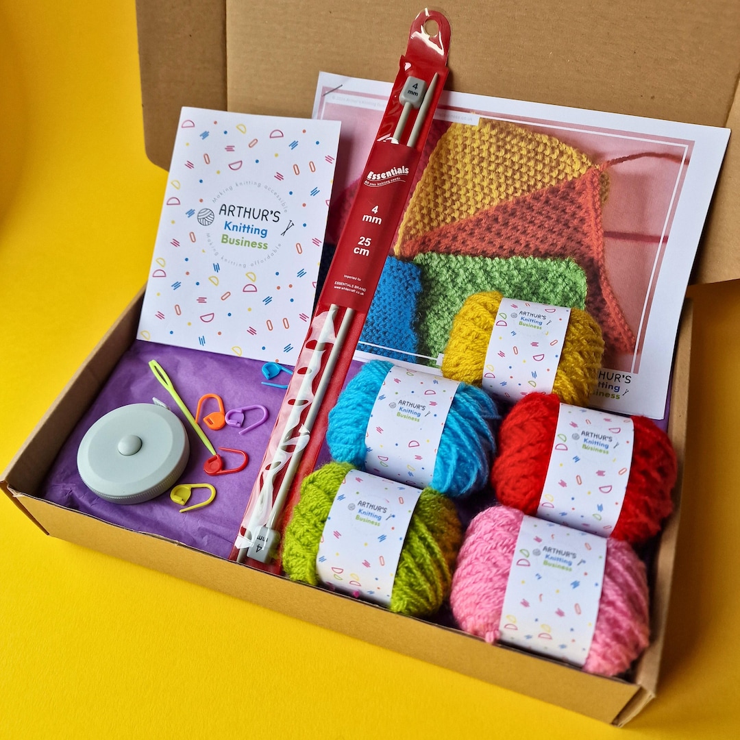 Learn to Knit Kit, Complete Beginners Kit Including Materials, Tools ...