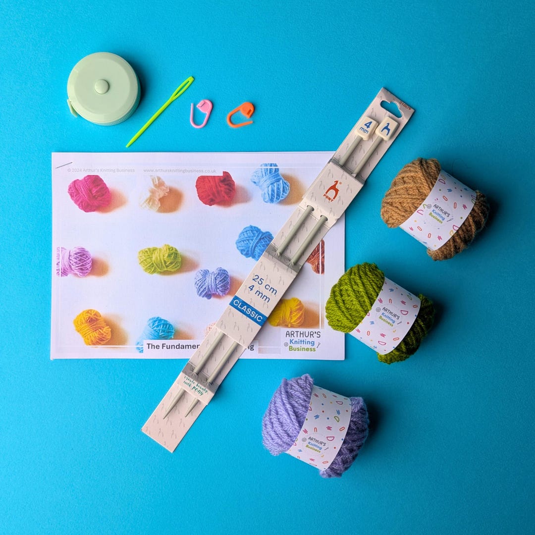 Learn to Knit Kit, Simple and Easy to Follow Instructions With Tools ...