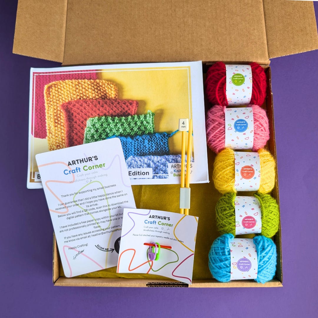 Children's Knitting Starter Kit: Learn to Knit, Ages 8+ (pattern ...