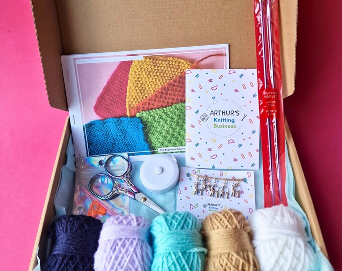 Knitting Gift Set, Learn to Knit Kit, Suitable for Complete Beginners ...