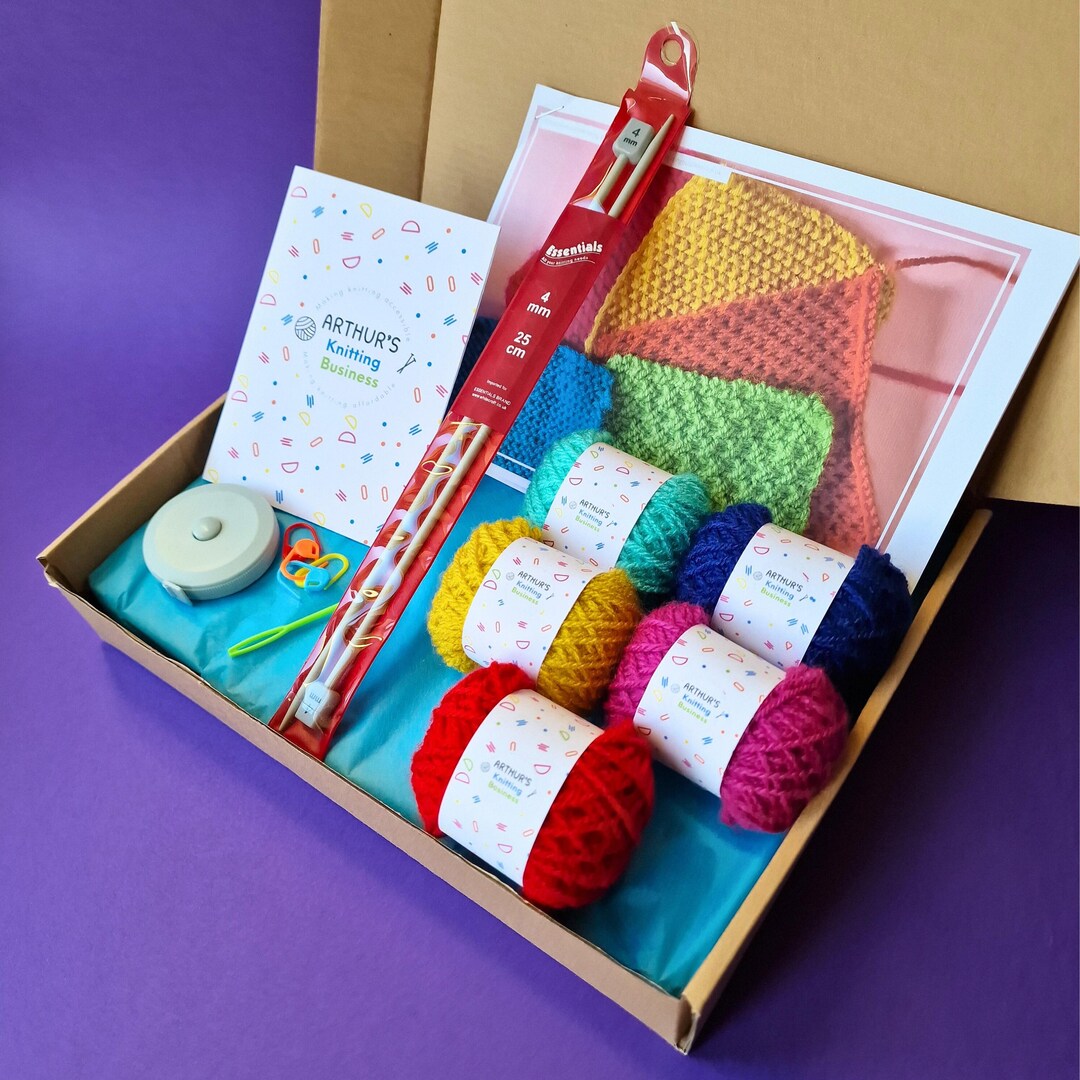 Start to Knit Kit, Complete Beginners Kit Suitable for Left and Right ...