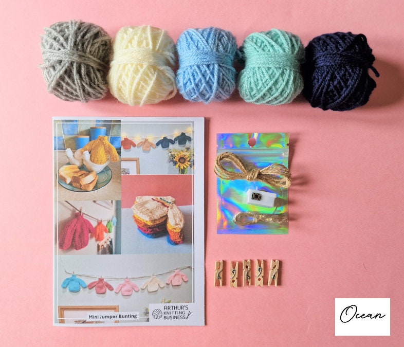 Make Your Own Bunting Knitting Pattern and Materials Included - Etsy