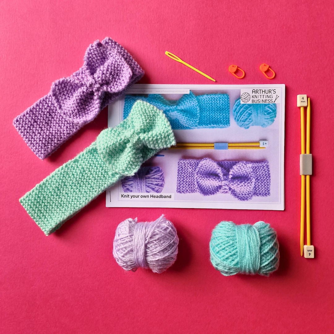 My First Knitting Kit, Learn to Knit and Make Your Own Headband, Made ...