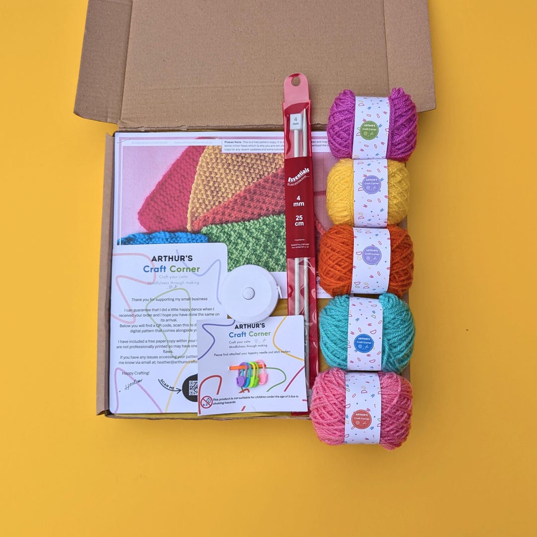 Learn to Knit Left Handed: All in One Knitting Kit for Beginners, Great ...