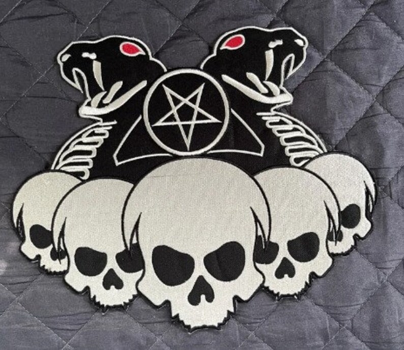 Black Mambus NOMADS Motorcycle Club MC Biker Iron on Patch Rockers Vest ...