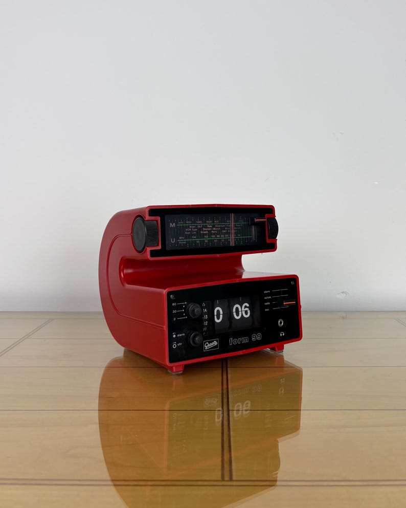 Graetz Form 99 C Radio Clock, 1970s, Space Age, Vintage Alarm Clock ...