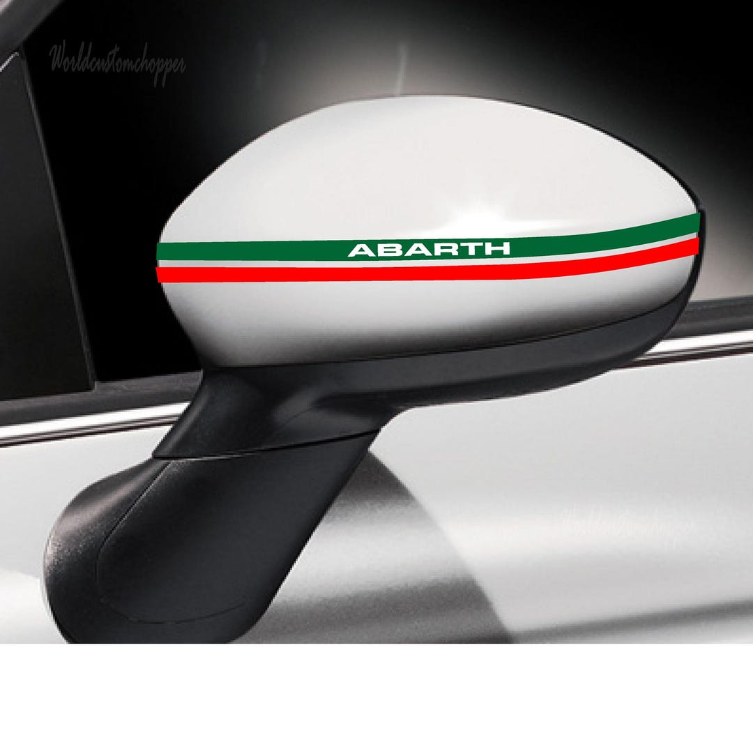 Stripes Italian Tricolor Adhesive Strips Mirrors Compatible With Abarth ...