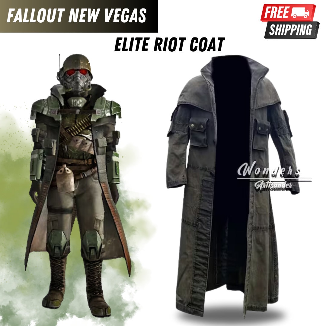 Elite Riot Gear Jacket NCR Ranger Duster Fallout: New Vegas Costume ...