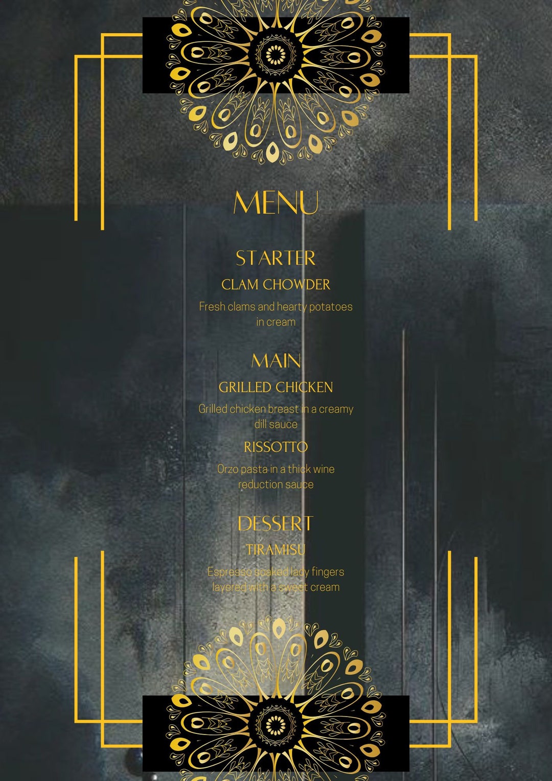 Printable Menu Template, Instant Download, Editable, Templett, FPE ...