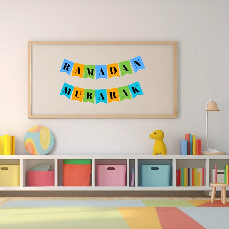 Printable Colourful Ramadan Banner DIY Activity With Kids for Ramadan ...